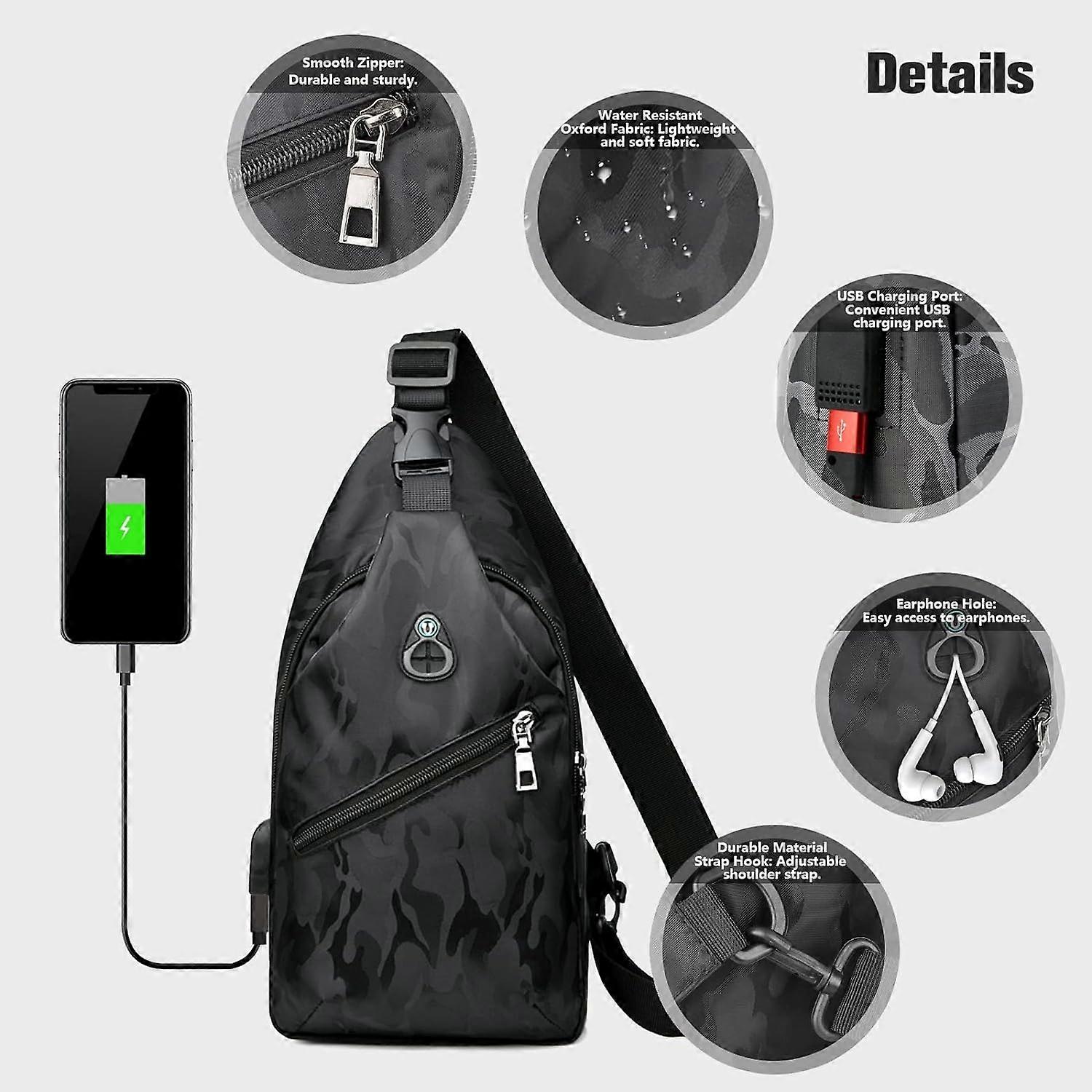 Sling Crossbody Backpack for Nintendo Switch/Lite/OLED, Portable ...