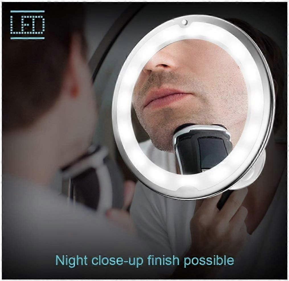 Gooseneck Vanity Mirror 10X Magnification Led Illuminated Powerful ...