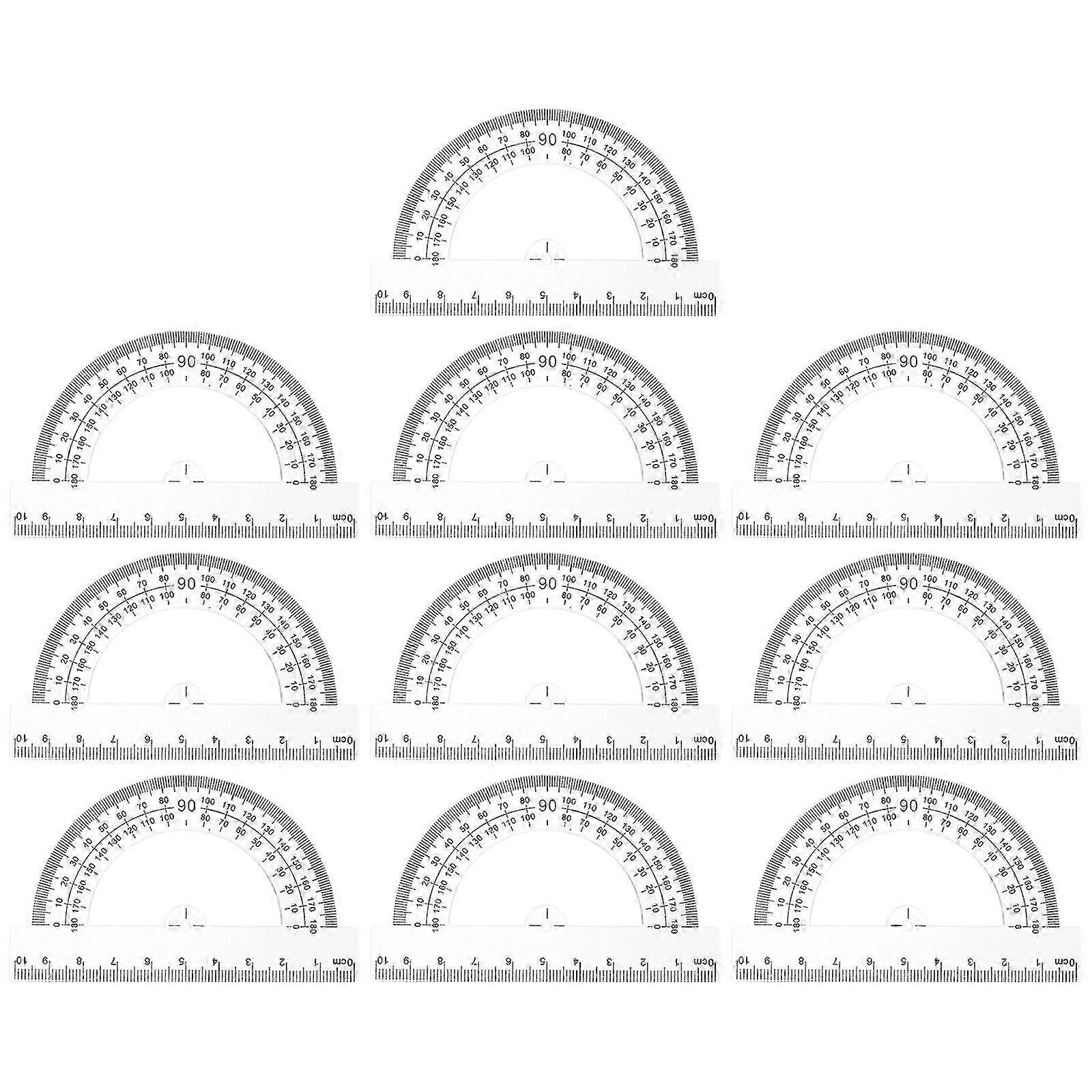 10Pcs Measuring Protractor Half Circle Protractor Plastic Protractor ...