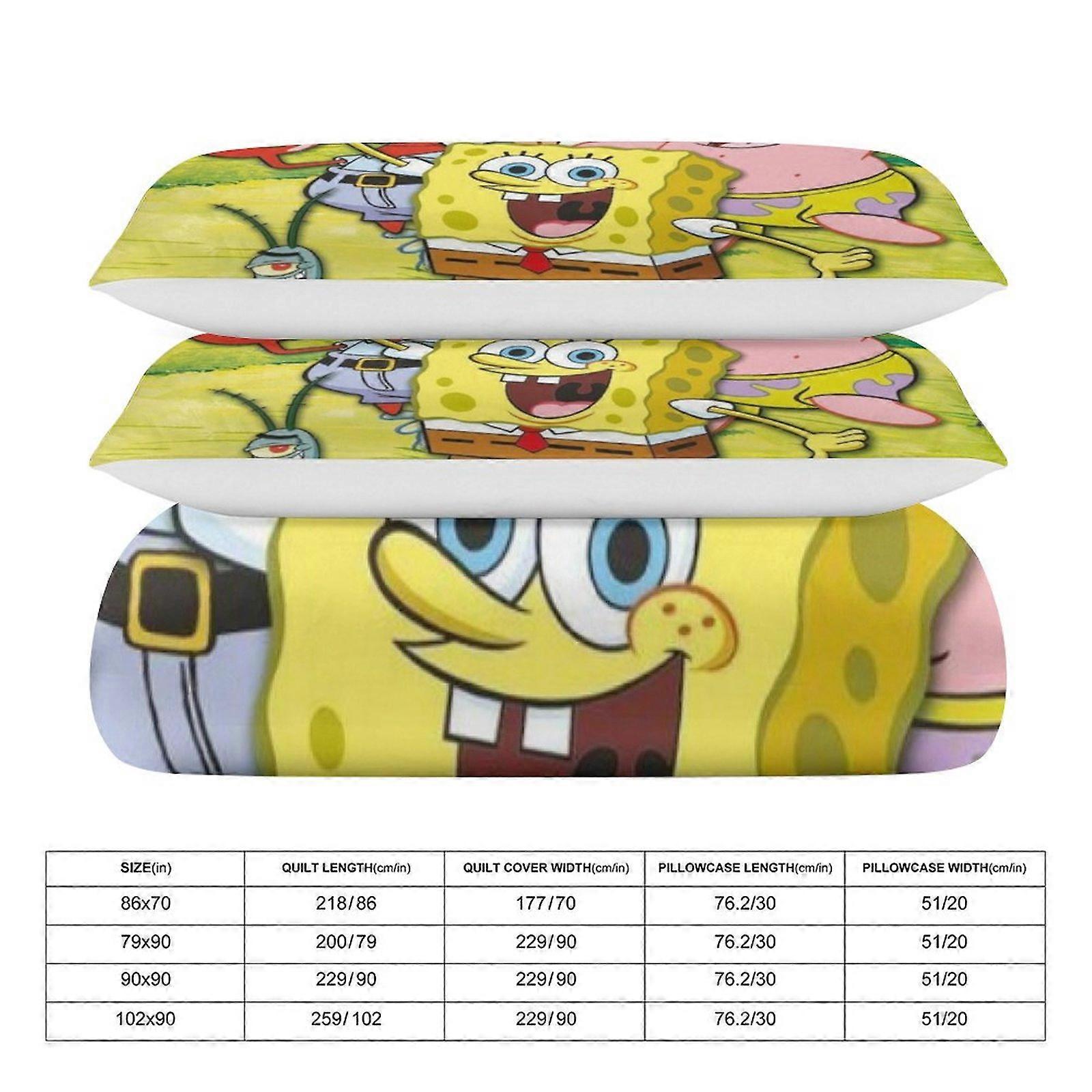 a2858 Bed Sheets SpongeBob SquarePants Bedding Set Duvet Cover Set ing ...