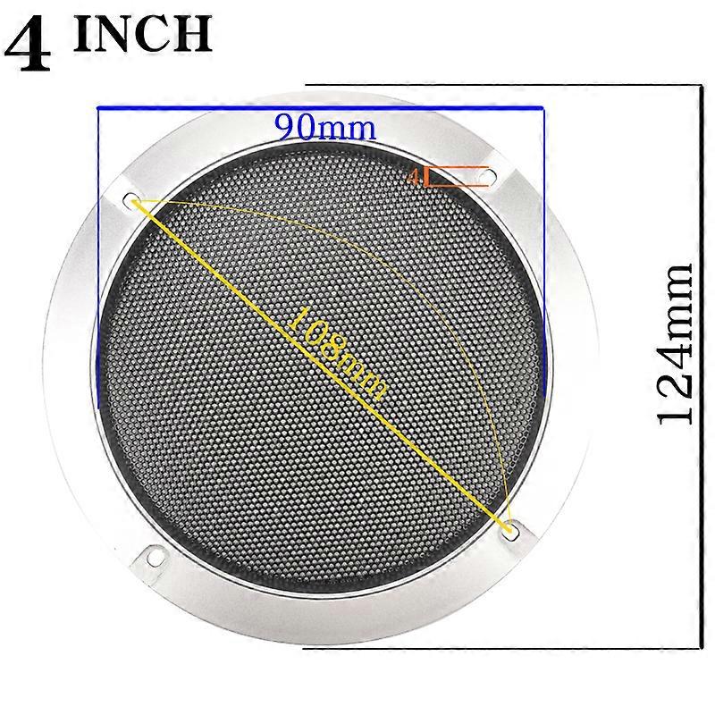 Silvery 2 3 4 5 6.5 8 10INCH Speaker Net Cover High-grade Car home mesh ...