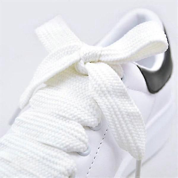 Wide Shoelaces Unisex Polyester Shoelaces Double White 140cm | Fruugo FI