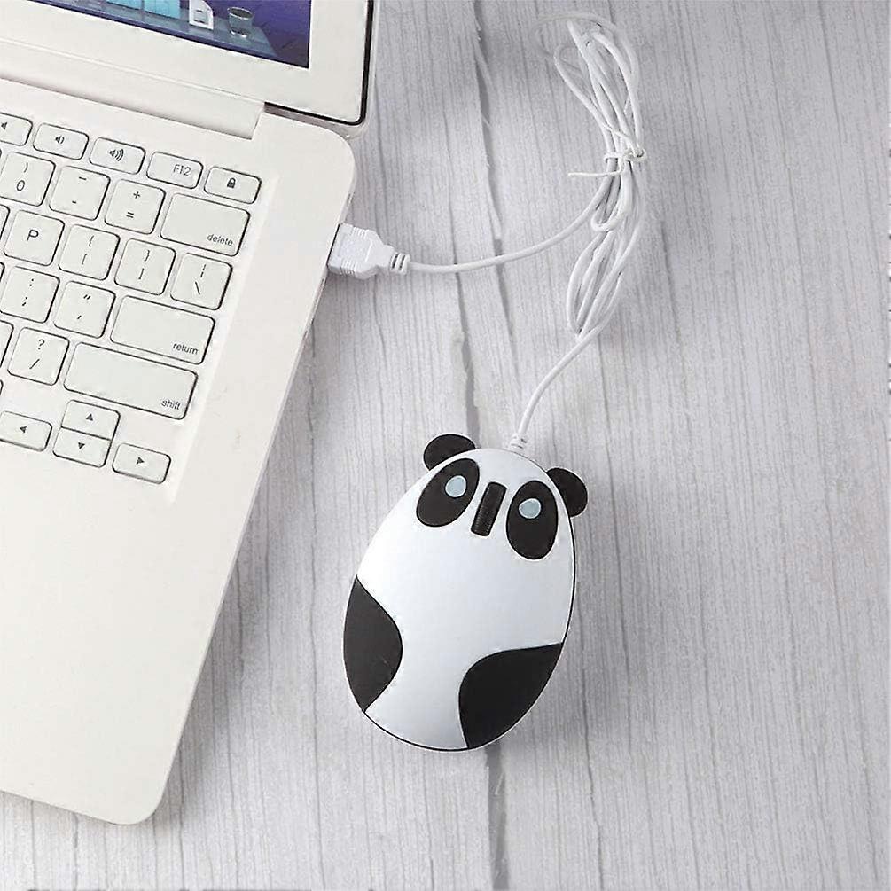 Super Cute Wired Mouse Cartoon Panda Shaped Mini Mouse Novelty Portable ...