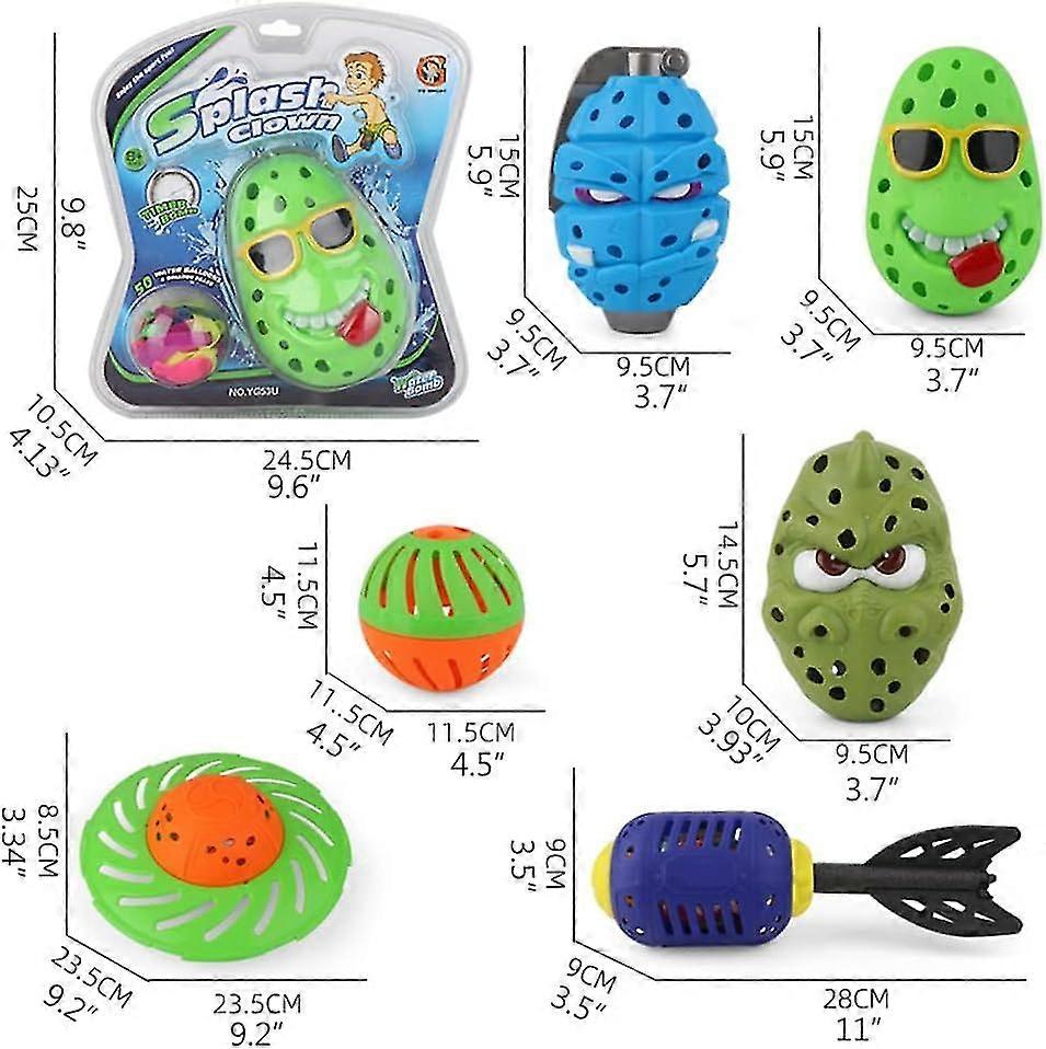 Splash Ball Timer Bomb with 50 Balloons, Outdoor Prank Toy,Water ...