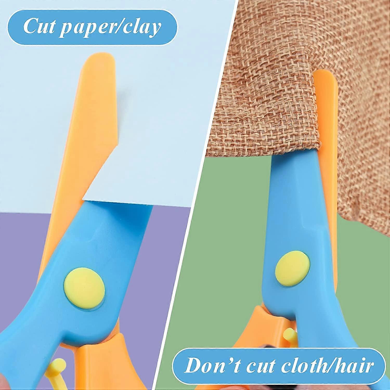 Preschool Training Scissors, 4 Piece Kids Safety Scissors Preschool ...