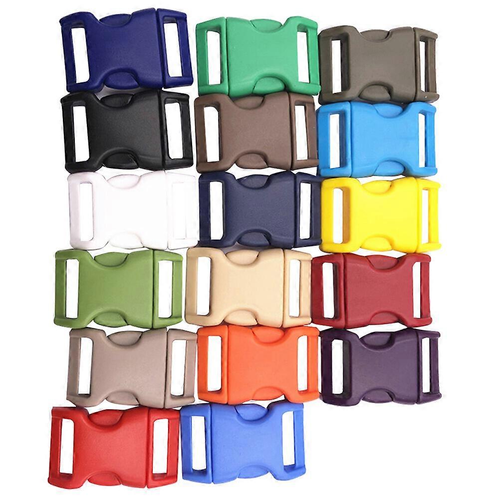 100 Pcs Curved Buckle Diy Craft No Sewing Clips Snaps Plastic Webbing ...