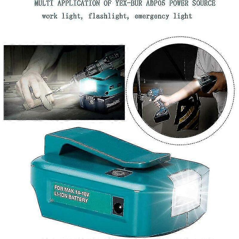 Makita 14-18v Lithium-ion Battery Power Source Usb Phone Charger ...