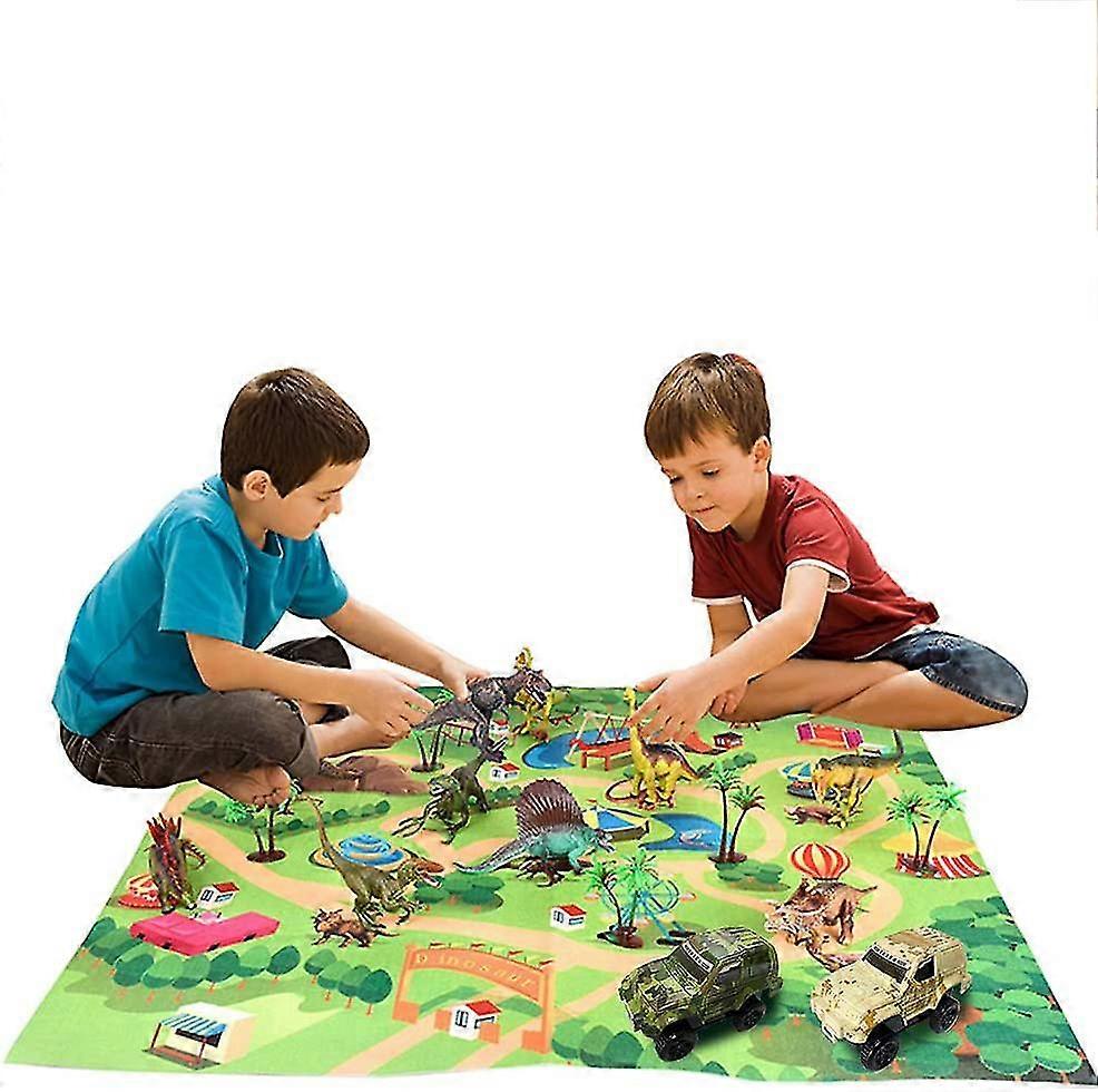 Dinosaur Toy Figure With Play Mat, Dinosaur Toy Set Dino Play Set ...