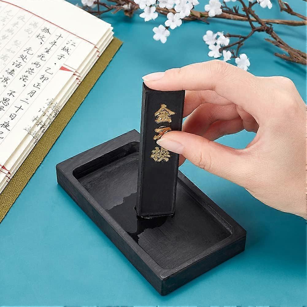 Chinese Calligraphy Inkstone with Ink Stick Traditional Chinese Ink ...