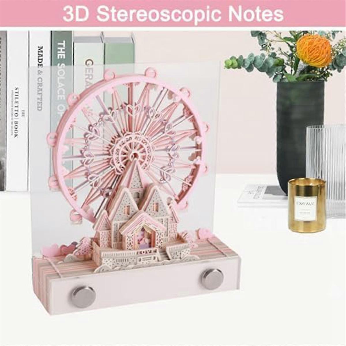 3D Notepad Desk Calendar with Lights, 2024 Calendar 3D Notepad Artopad ...
