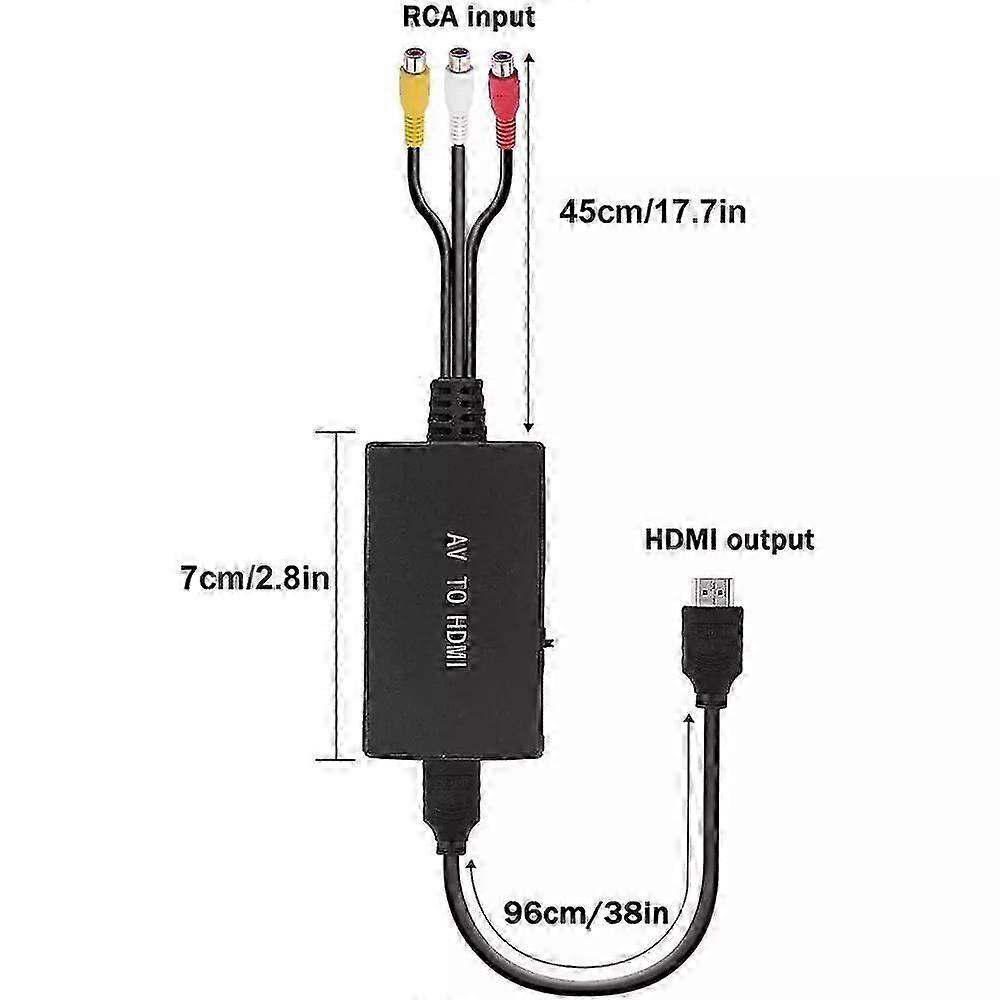 RCA to HDMI Converter Support 1080P PAL/NTSC For PS1 PS2 PS3 STB Xbox ...