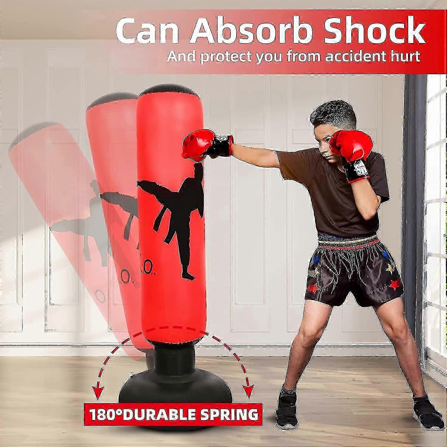 Punching Bag For Kids. Inflatable Boxing Bag . Kids Boxing Practice Set ...