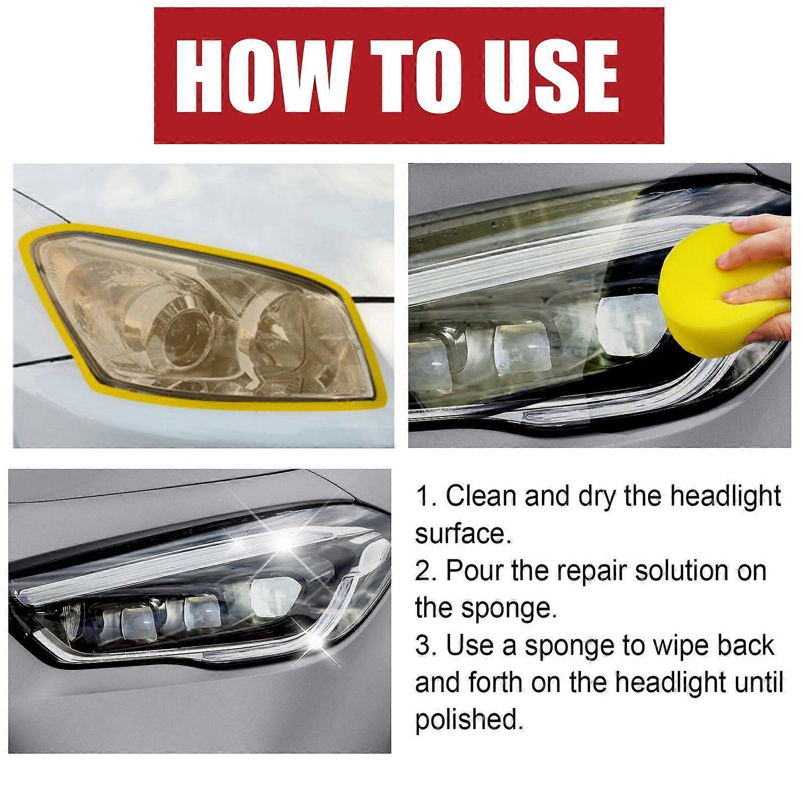 Headlight Repair Kit, Car Lamp Shade Scratches And Stains Polishing ...