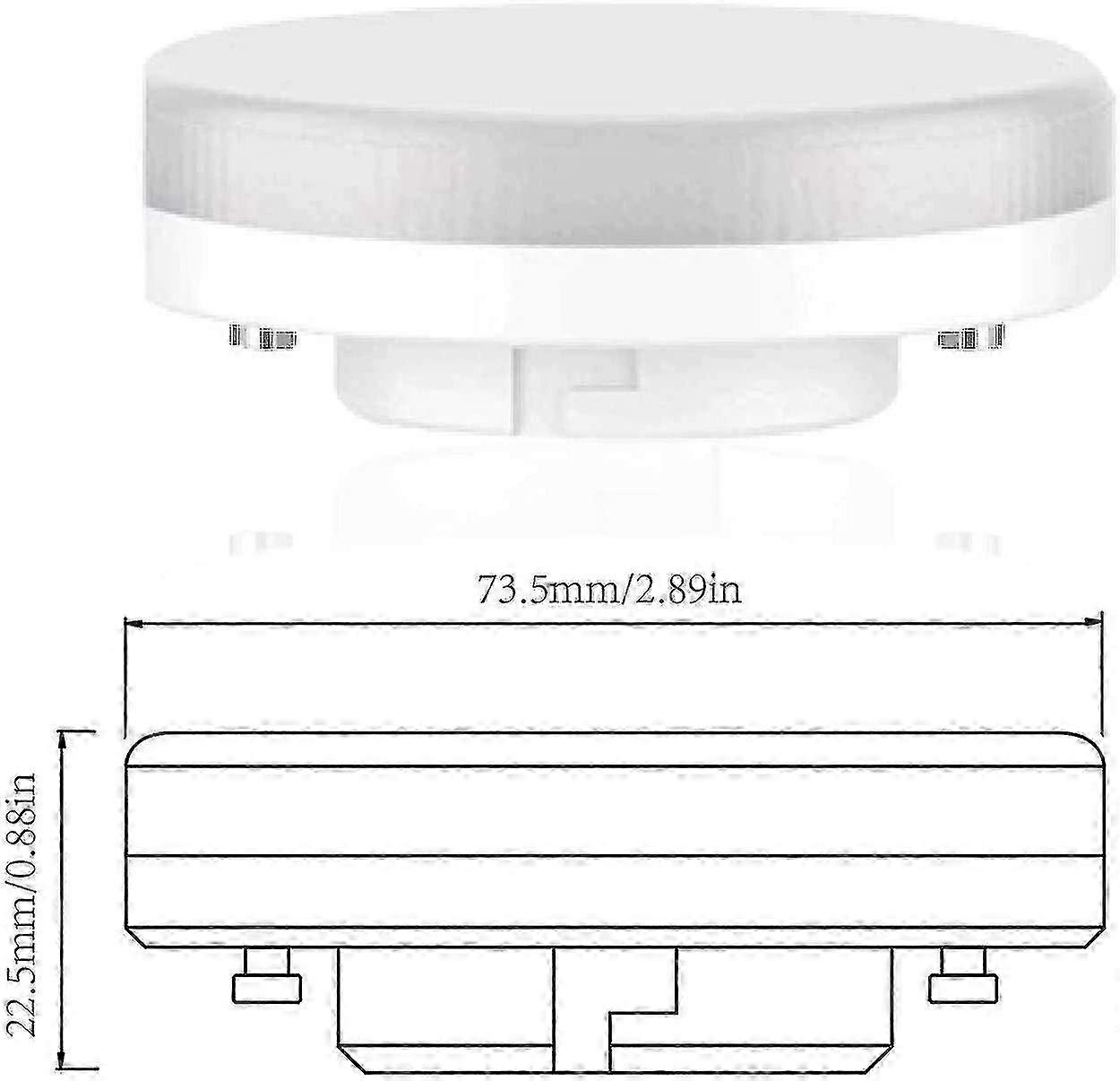 6pcs Gx53 Led Bulb-7w/400lm,50w Incandescent Replacement,natur White ...