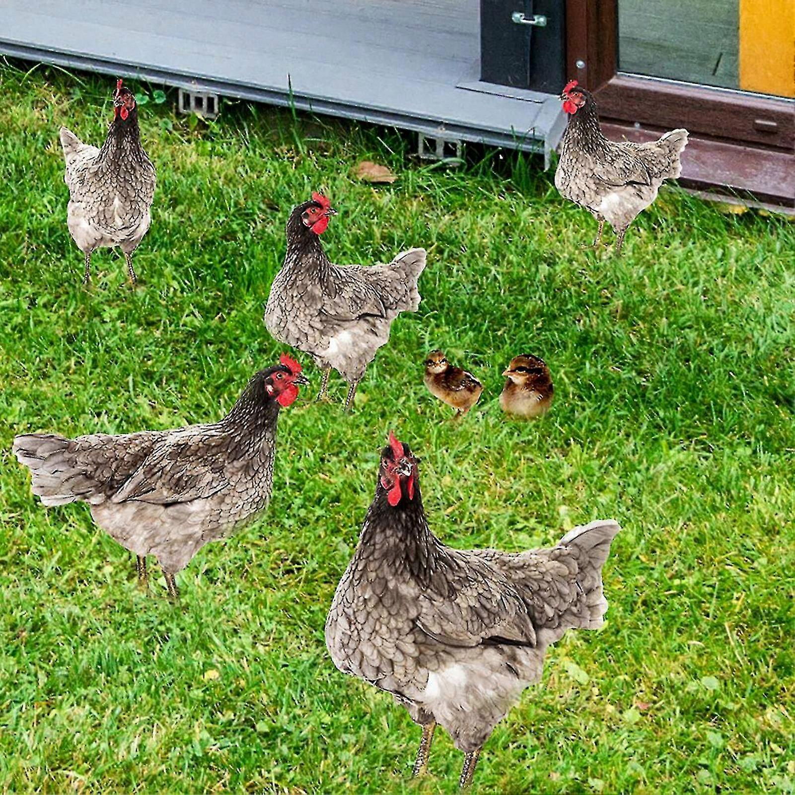 Realistic Double-Sided Acrylic Rooster Garden Statue for Outdoor Yard ...