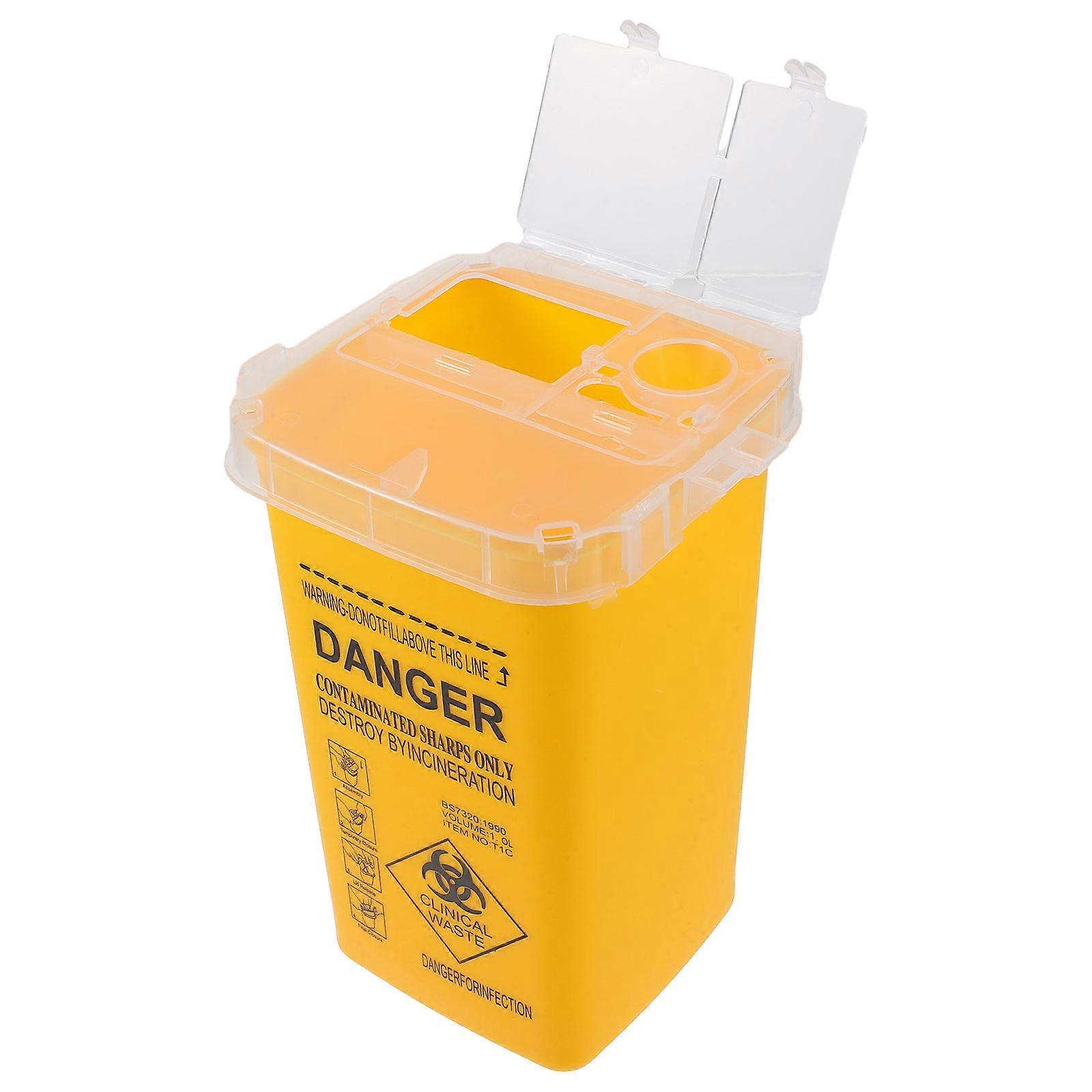 Sharps Bin Sharps Box For , 1l (1000ml) Travel Sharps Bin Small Sharps ...
