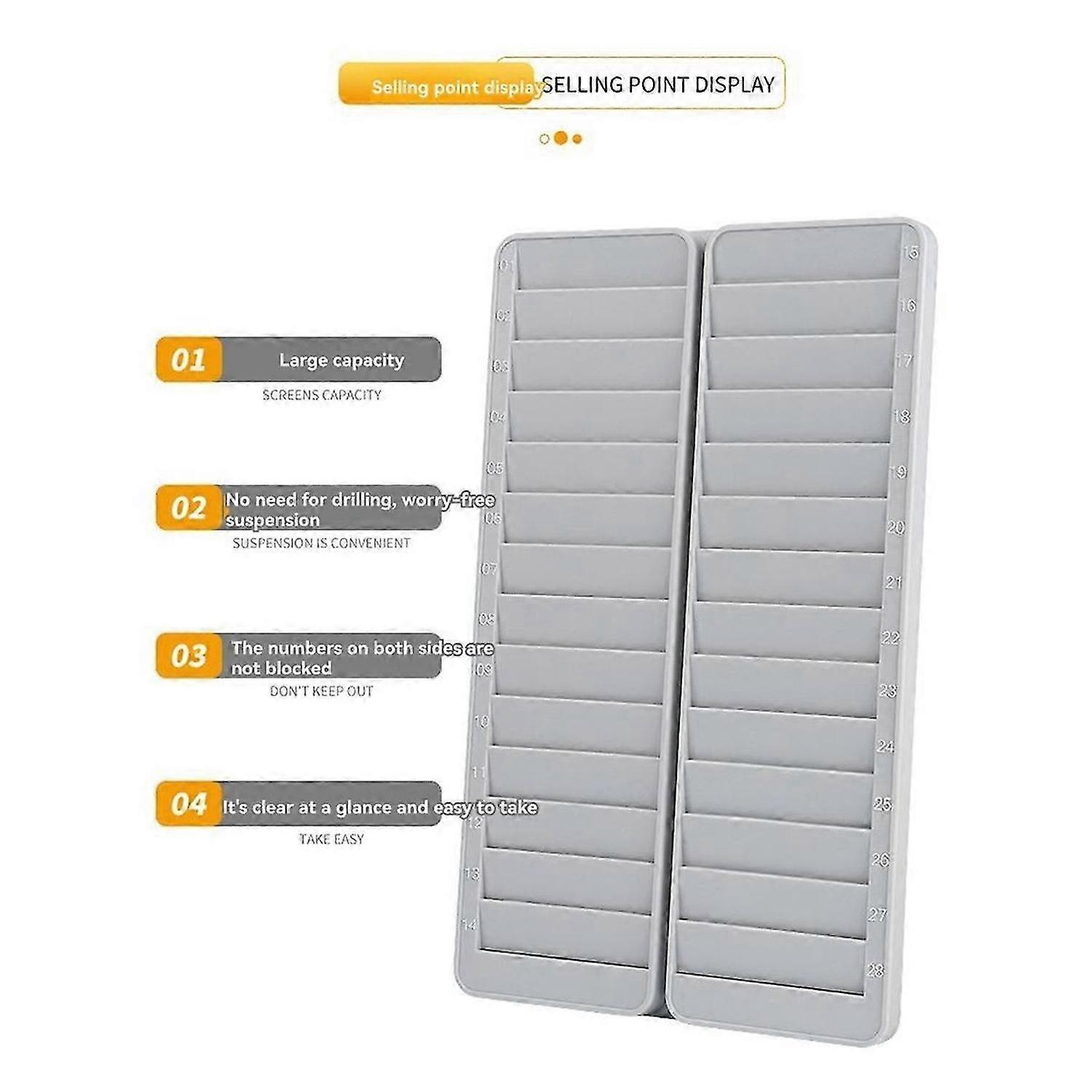 28-Bit Card Holder Plastic Material Multi Slots Business Cards Ganizer ...
