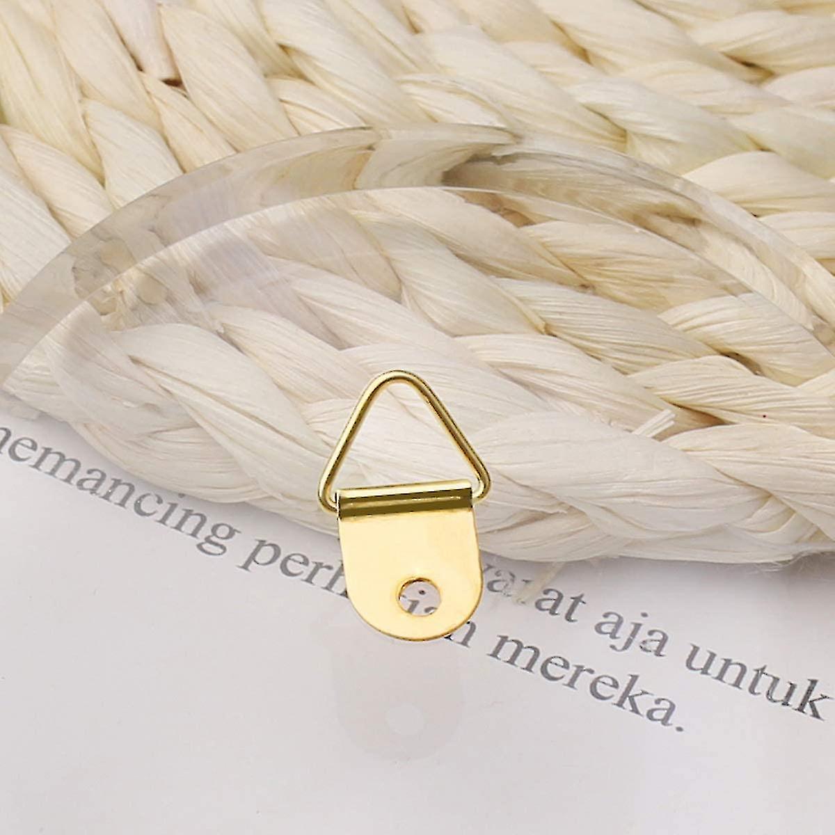 100 Pieces Picture Frame Hooks, Gold D Ring Hooks Picture Picture ...