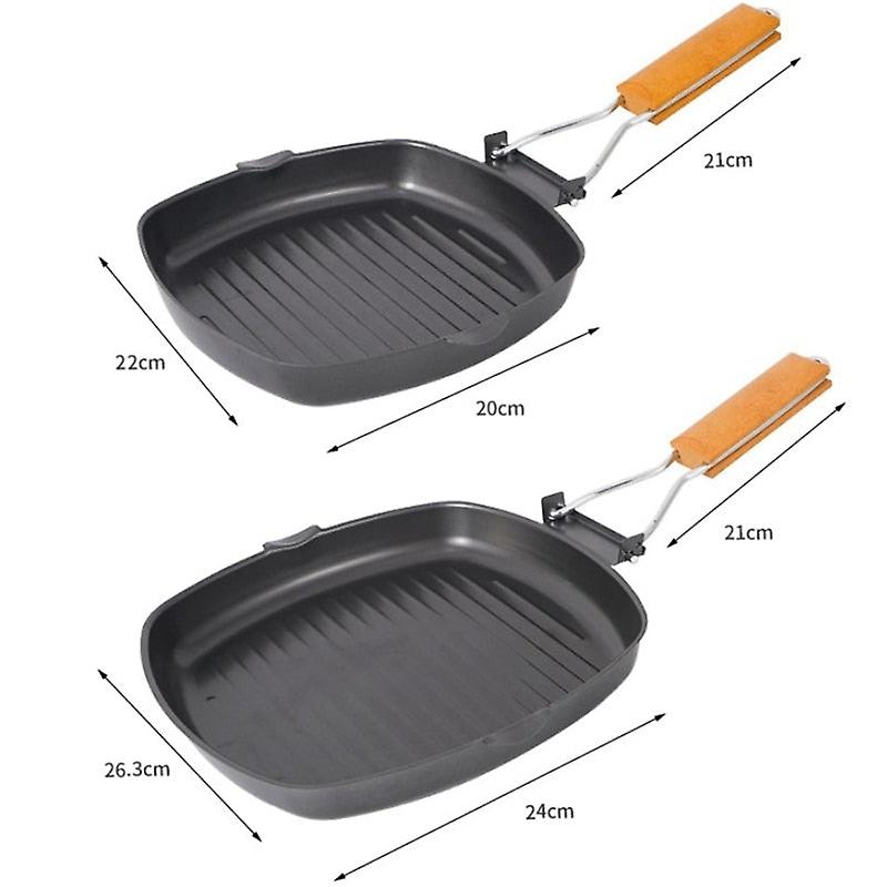 Outdoor portable folding pan small frying pan camping picnic cookware ...