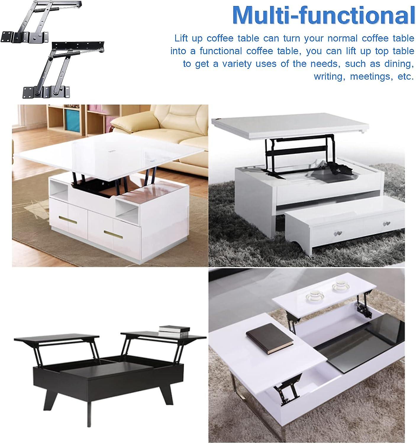 2 Pcs Lift Up Coffee Table,Heavy Duty Lift Up Coffee Table Mechanism ...