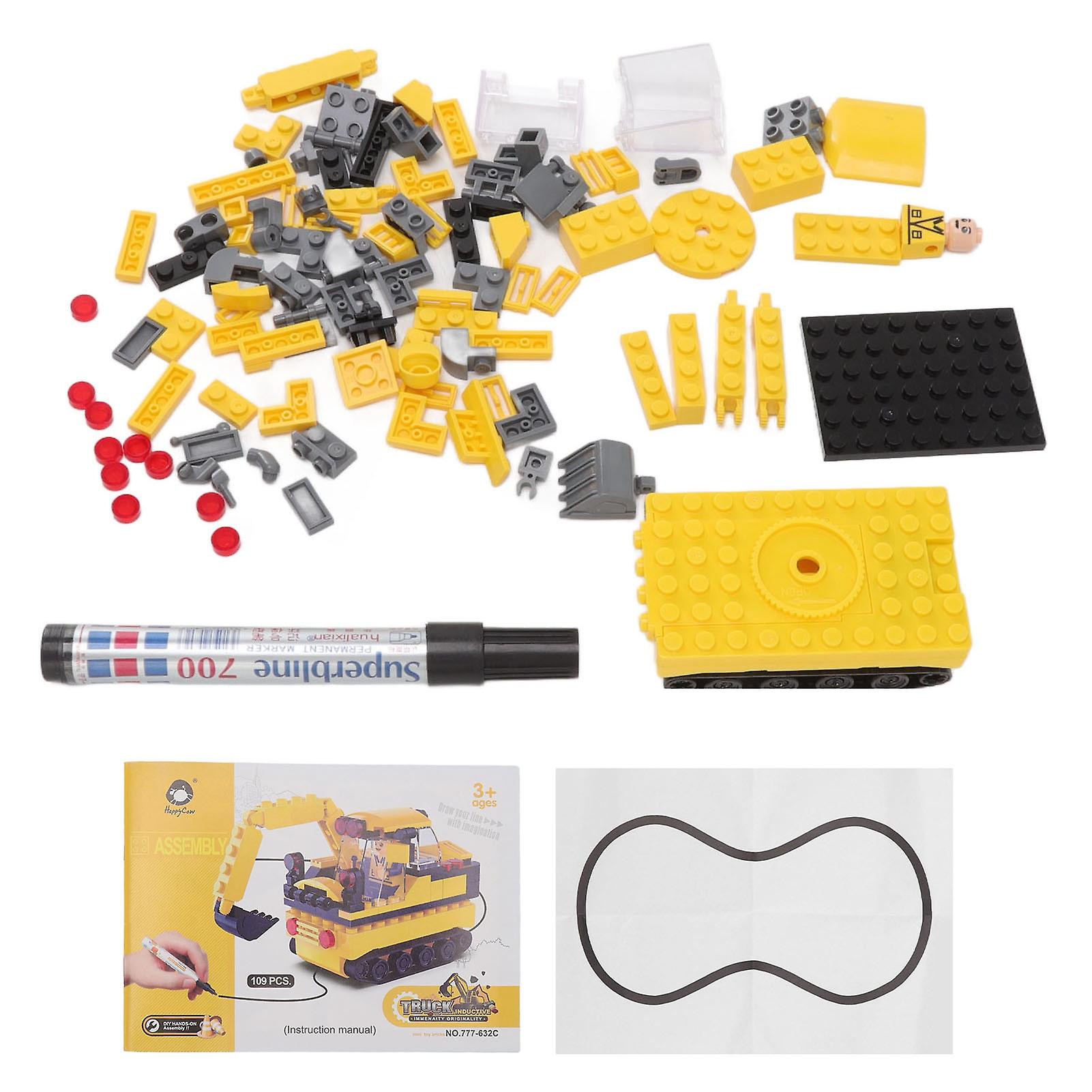 Portable Building Blocks Car Toys Diy Induction Building Blocks ...