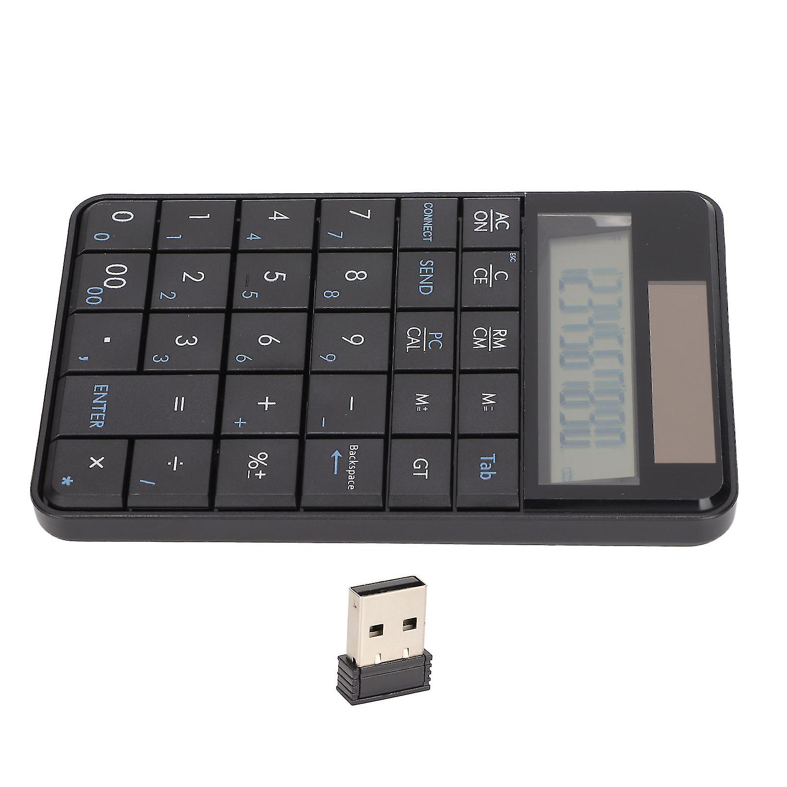 Wireless Number Pad 29 Keys Calculator Function Ergonomic USB Plug and ...