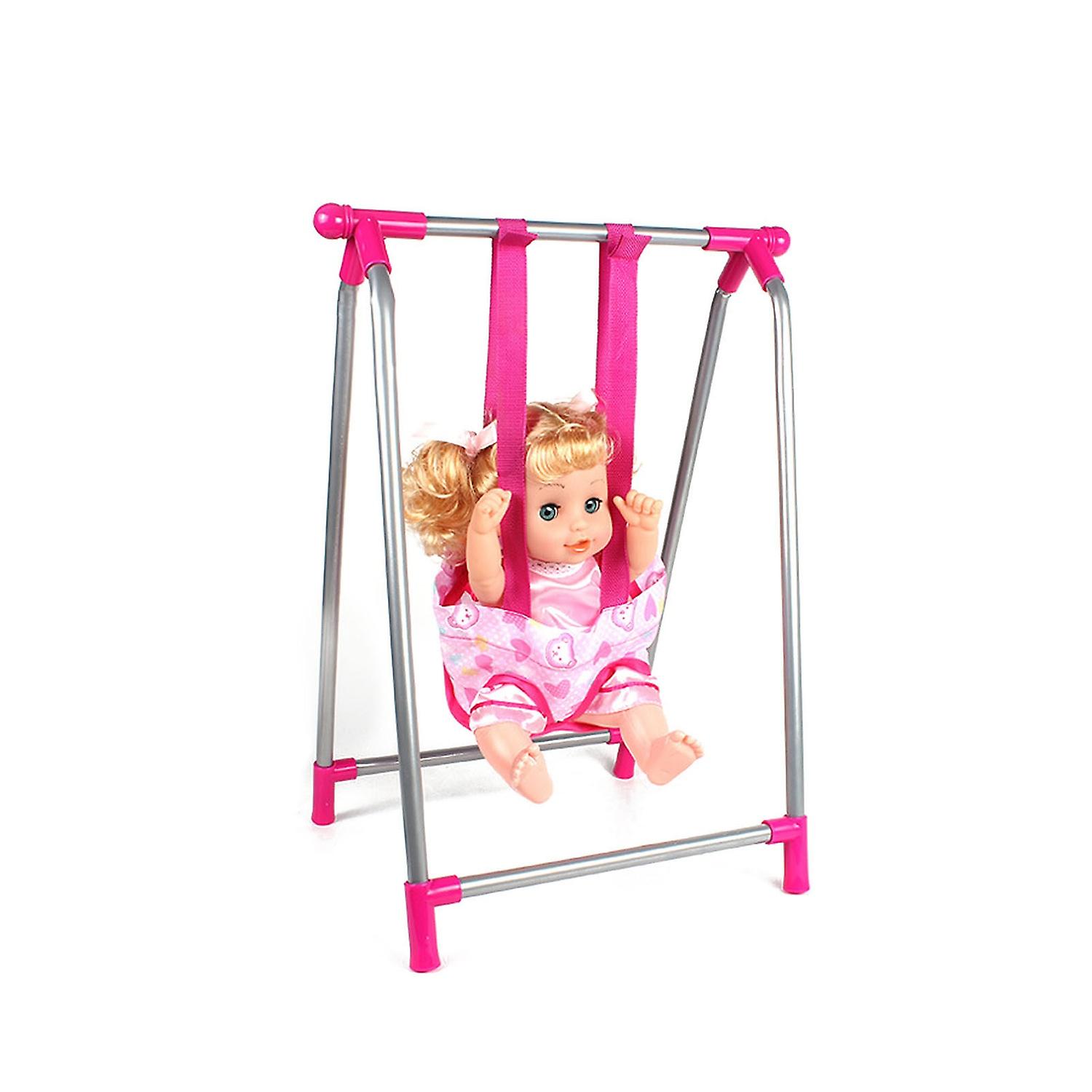 Baby Doll Swing Chair, Foldable Lightweight Role Play Toy for Girls and ...