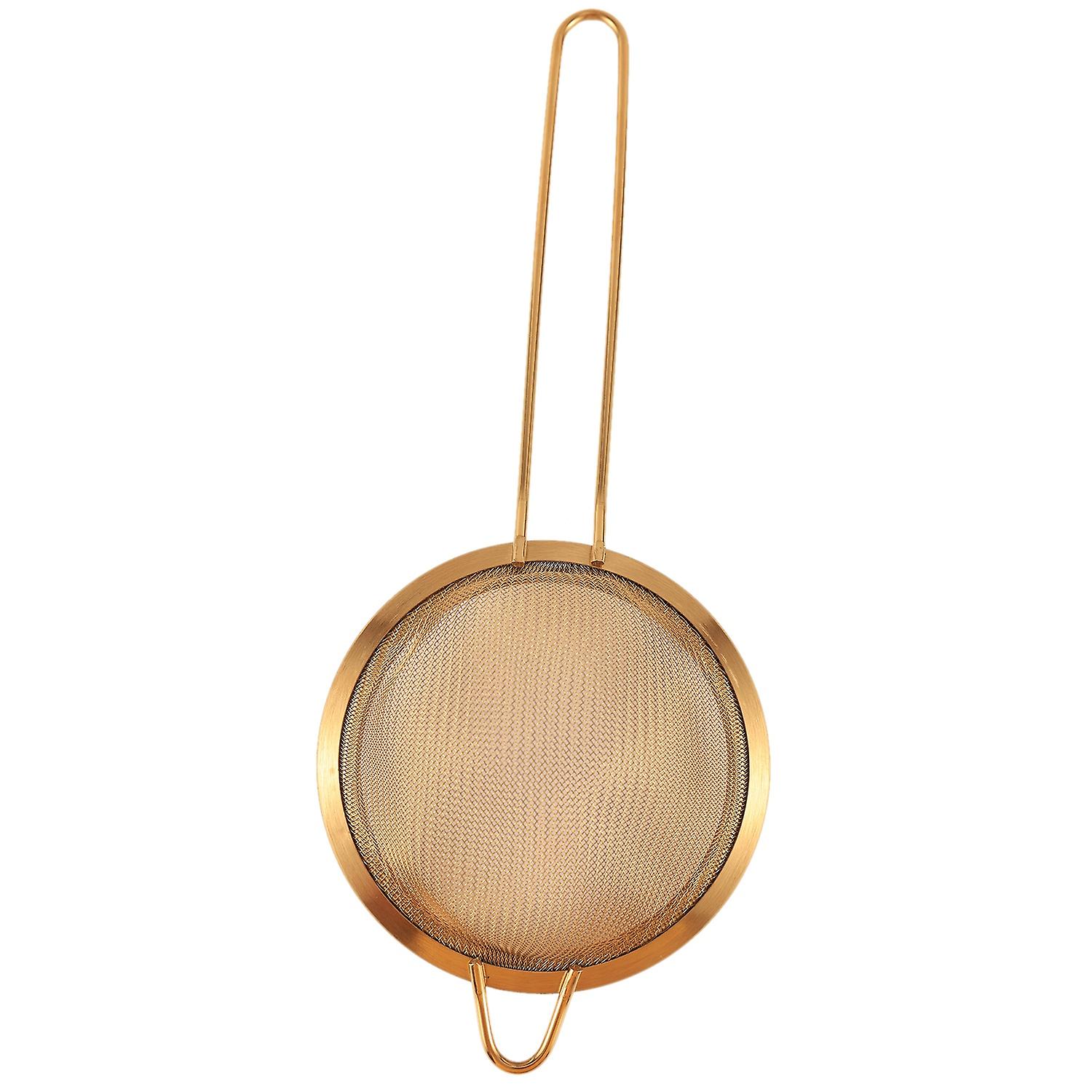 Stainless Steel Fine Mesh Oil Strainer Golden Flour Sifter Sieve ...