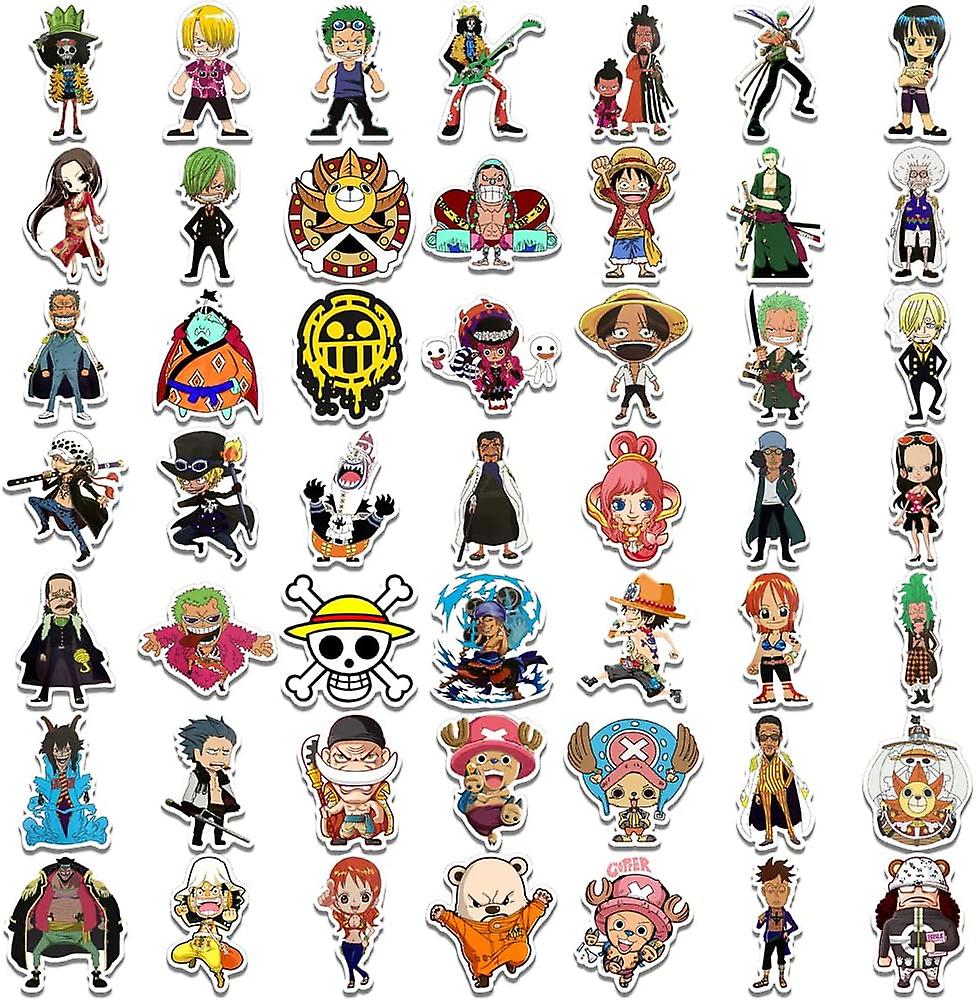 100pcs One Pcs Stickers Pack For Laptop,nami Zoro Ace Luffy Chopper One ...