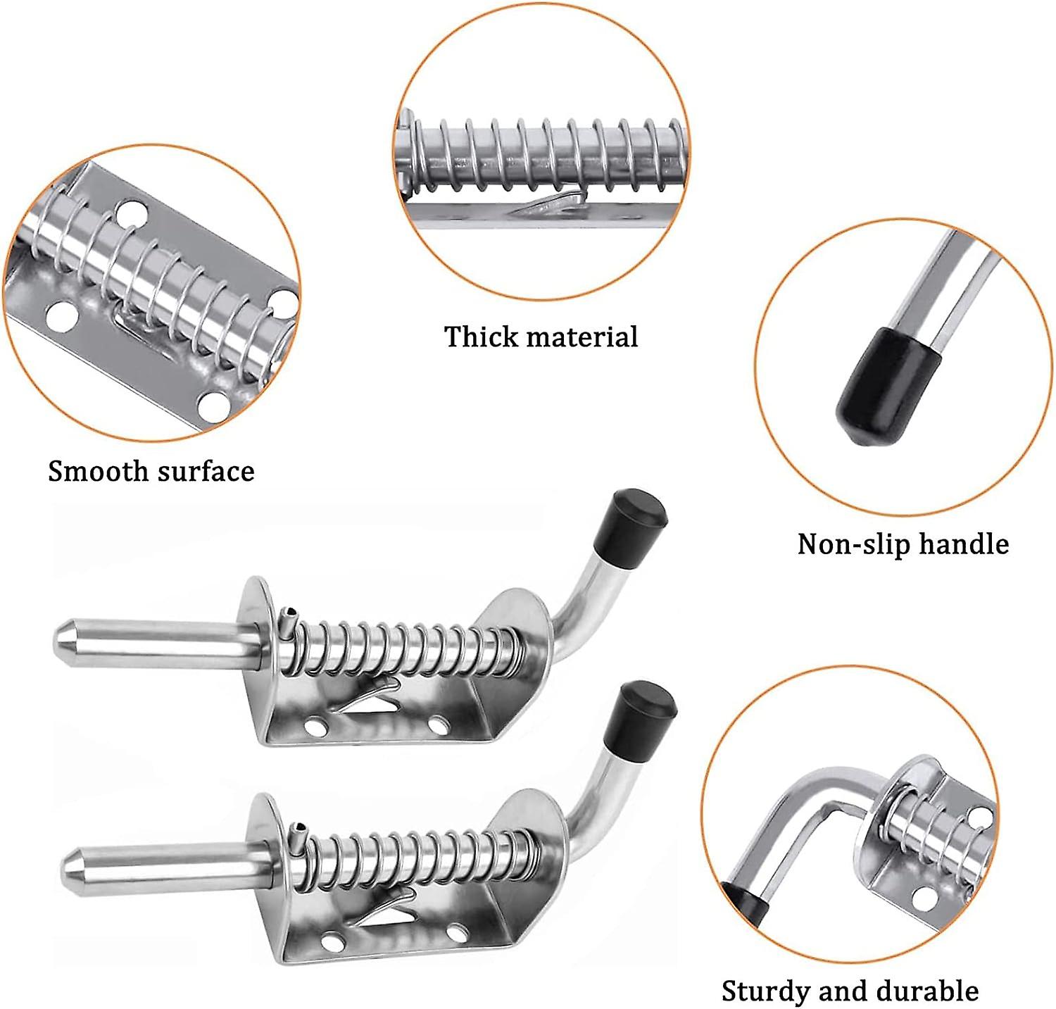 pcs Spring Latch, Garage Door Latch, Stainless Steel Spring Latch ...