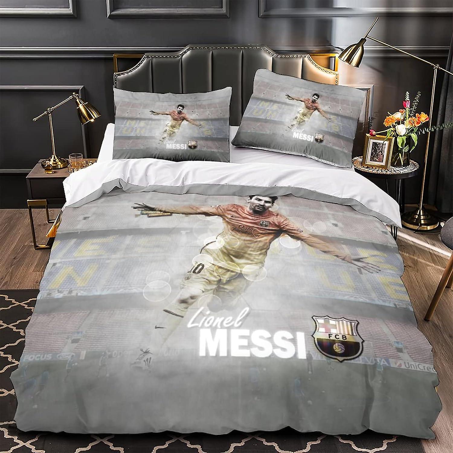 Messi Bed Linen Set Double for Girls Boys Children 3D Football ...