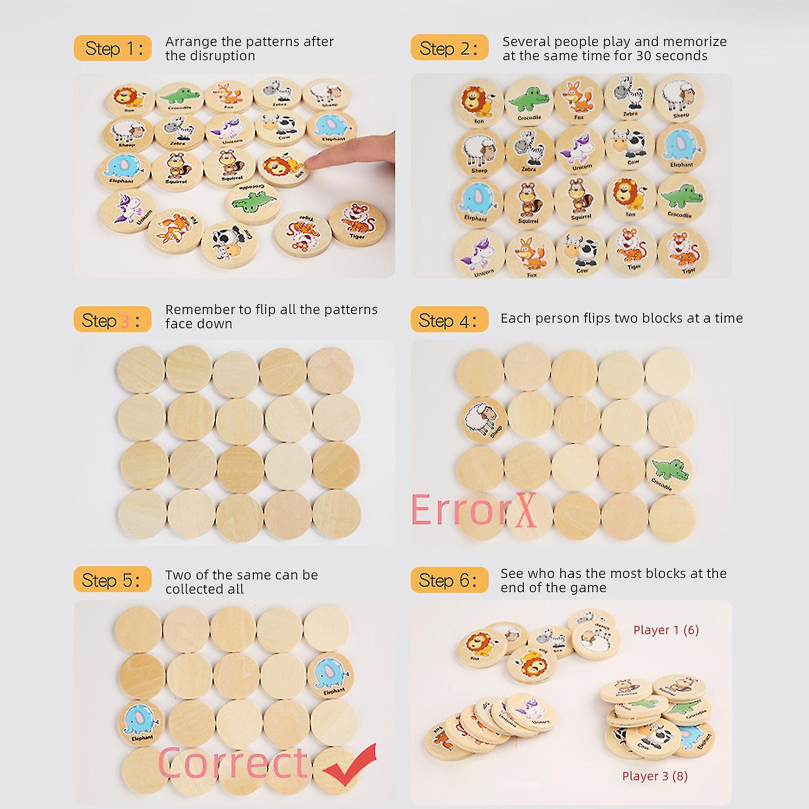 Best Sellers-2023 NEW 20Pcs Memory Matching Cards Educational Memory ...