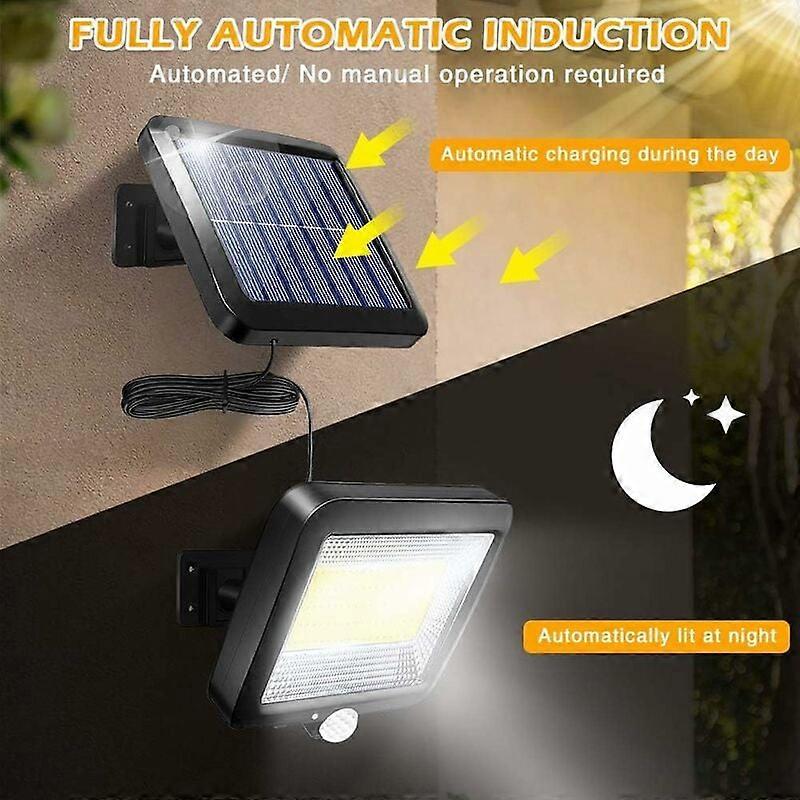 Outdoor solar light, solar light, waterproof motion sensor, 100 LED ...