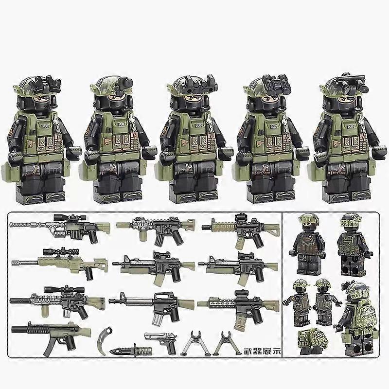 Military Special Forces Police Soldier Minifigure Boy Toy | Fruugo UK