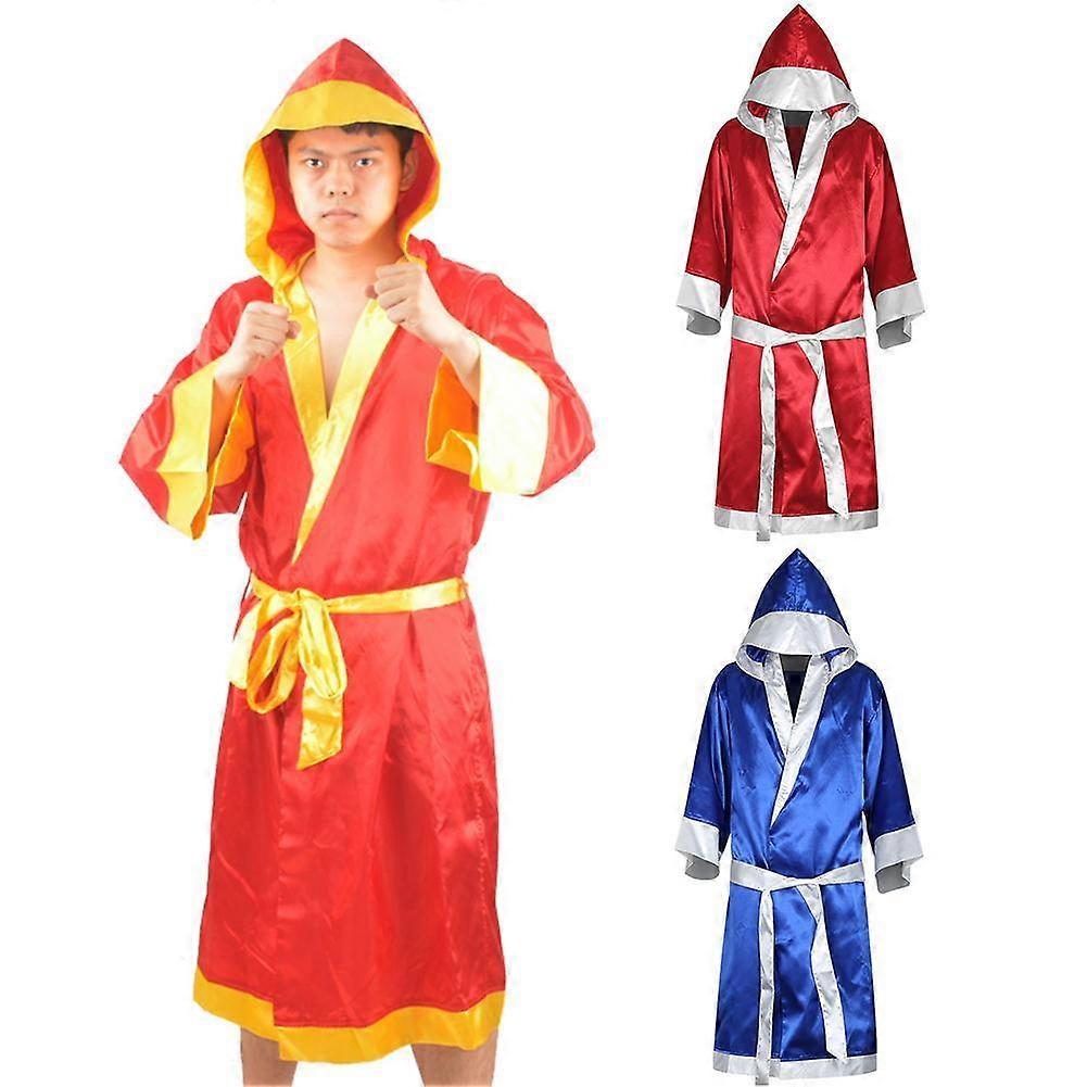 Men Boxing Robe Mma Boxing Match Muay Thai Men Hooded Long Sleeve Cloak ...