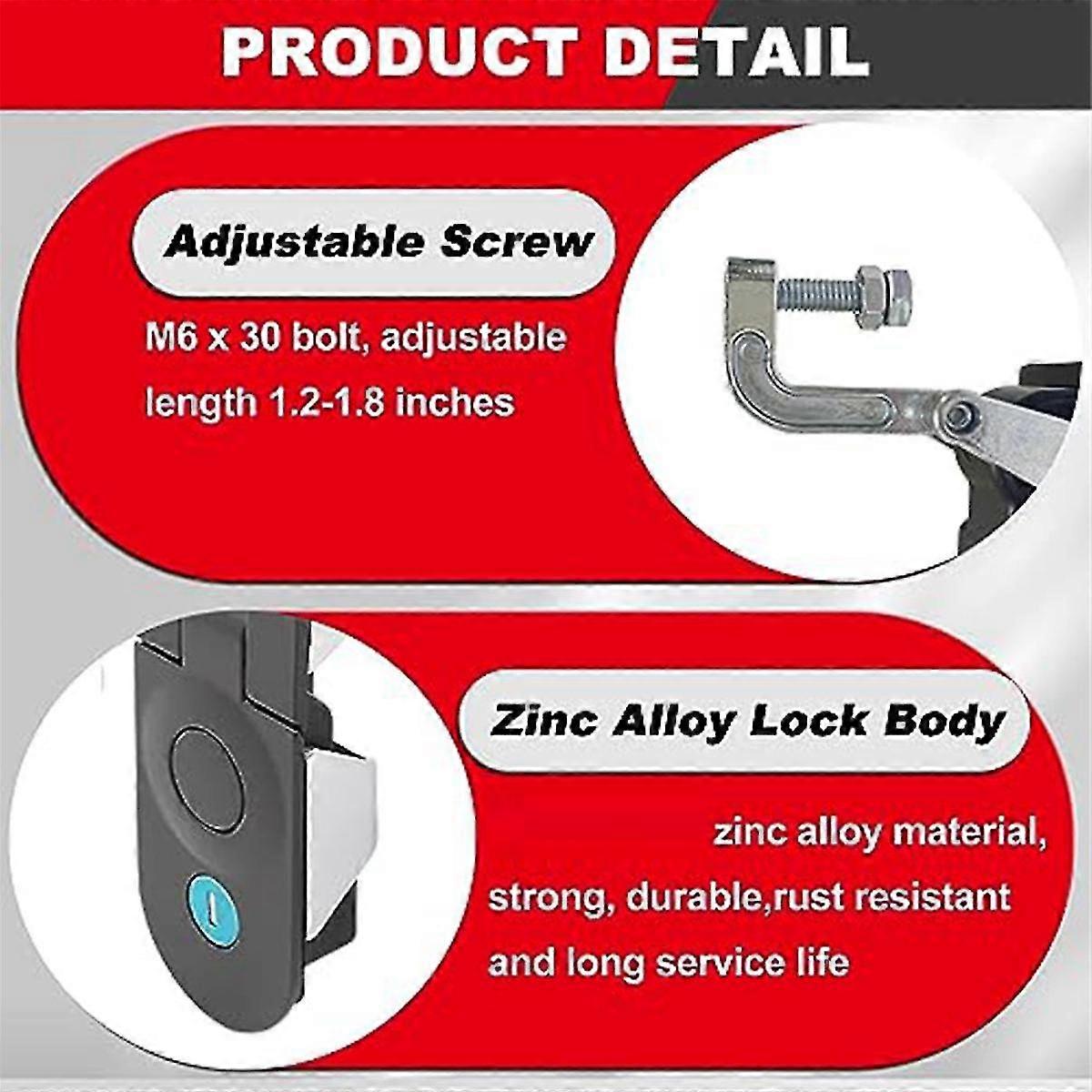 Compression Latches, Metal Flush Mount Trigger Latch, Adjustable Lever ...