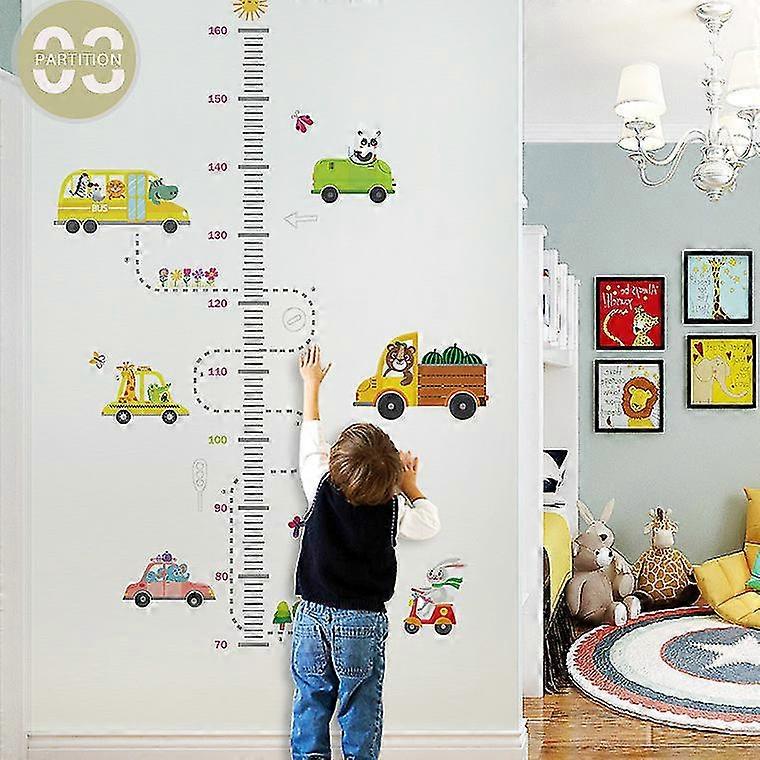 Cartoon Height Measure Wall Sticker For Kids Rooms Growth Chart Nursery ...