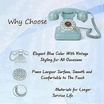 Retro Style Wired Dial Telephone Plug-in Home Fixed Landline Antique ...