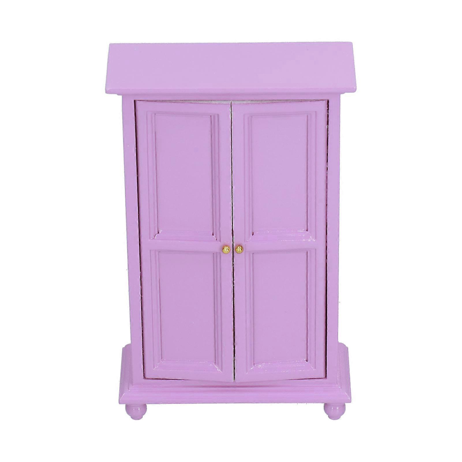 1/12 Scale Miniature Dollhouse Wardrobe Wooden Miniature Wardrobe Toy ...