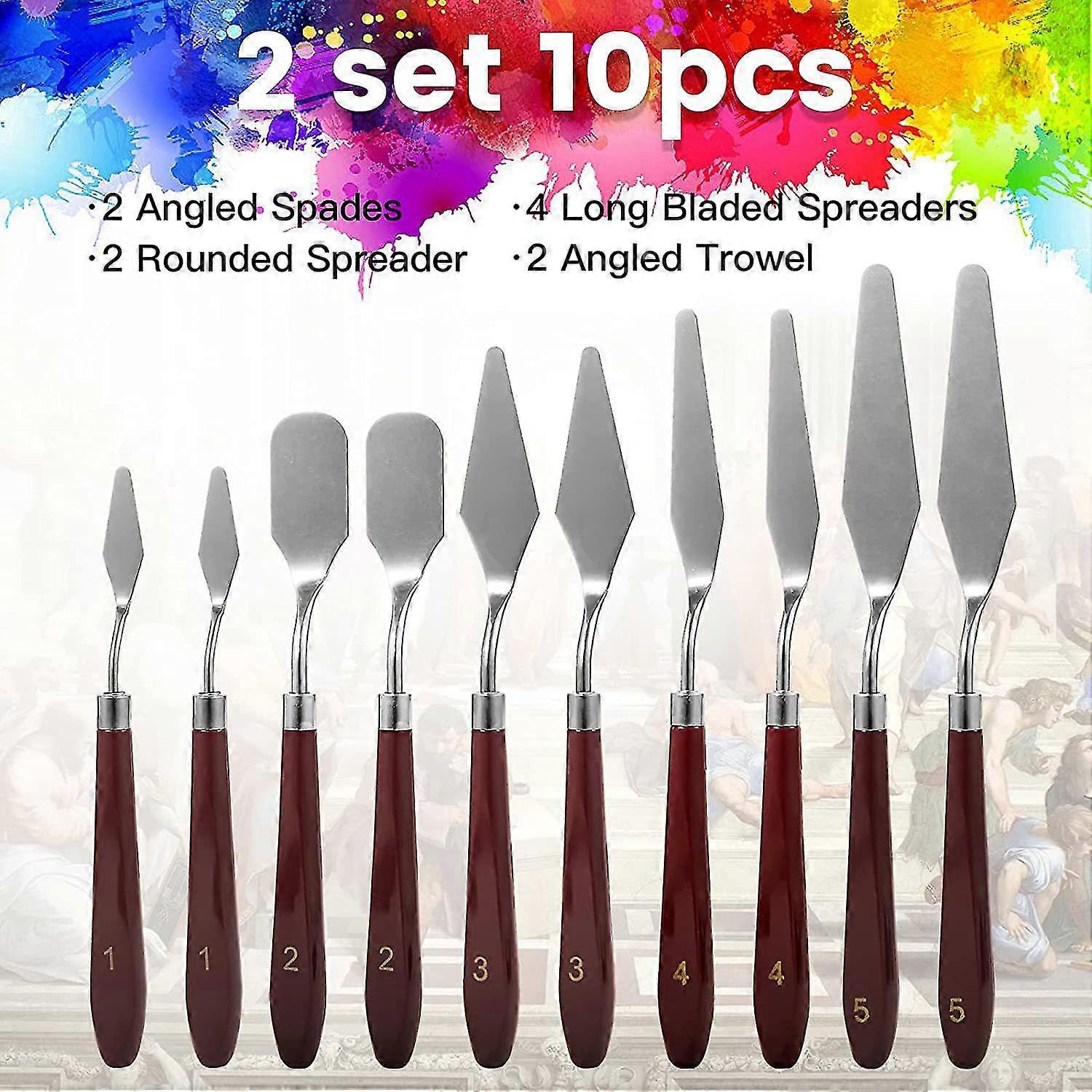 10pcs Palette Knife, Stainless Steel Painting Knife Set, Flexible Tray ...