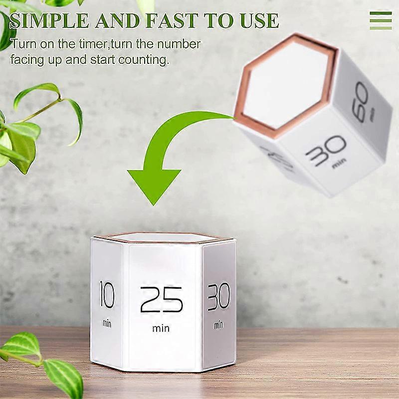 Timer Magnetic Design Hexagonal Rotating Timer Mute And Alarm Modes 0464