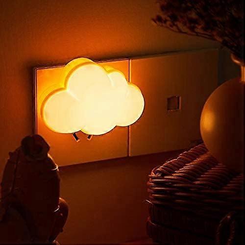 2 Pack LED Night Light Cloud Soft Light Plug into Wall Cute Baby Wall Nursery Lamp Warm Sensor ...