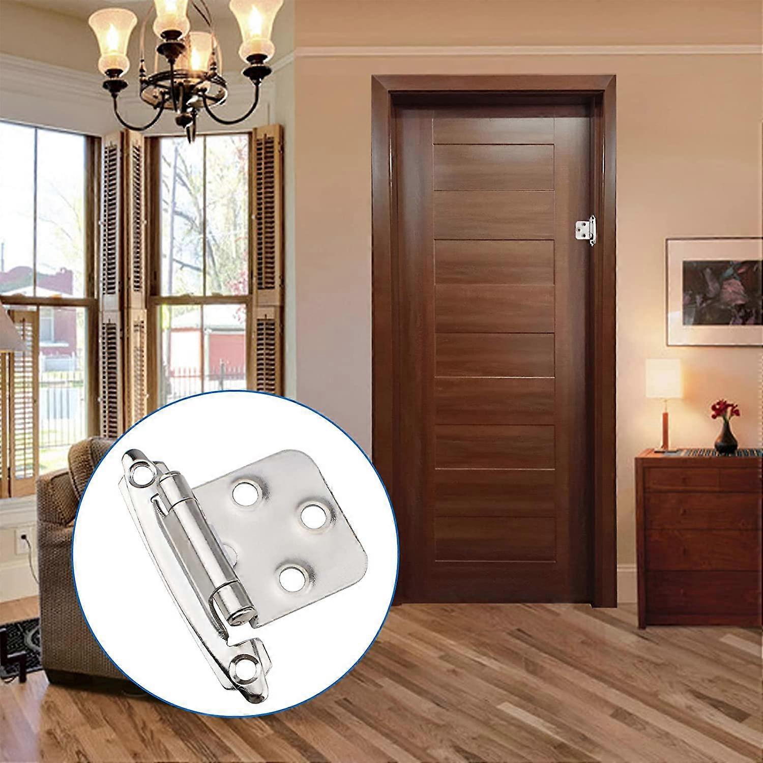Door Hinge, 1 Pairs Overlay Cabinet Hinge Cupboard Door Hinge Concealed ...