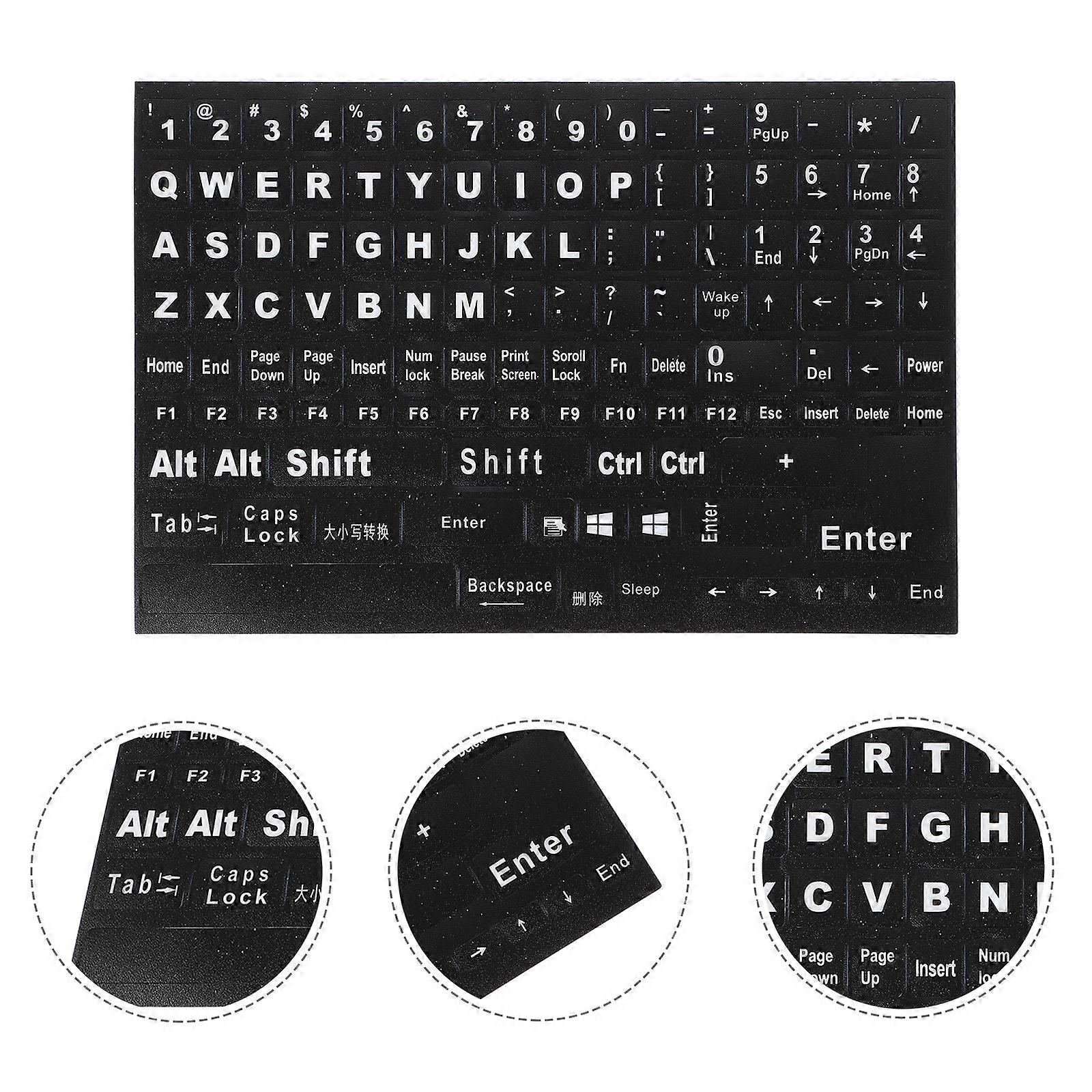 Label Sticker Keyboard Letter Stickers Black Keyboard Stickers Keyboard ...
