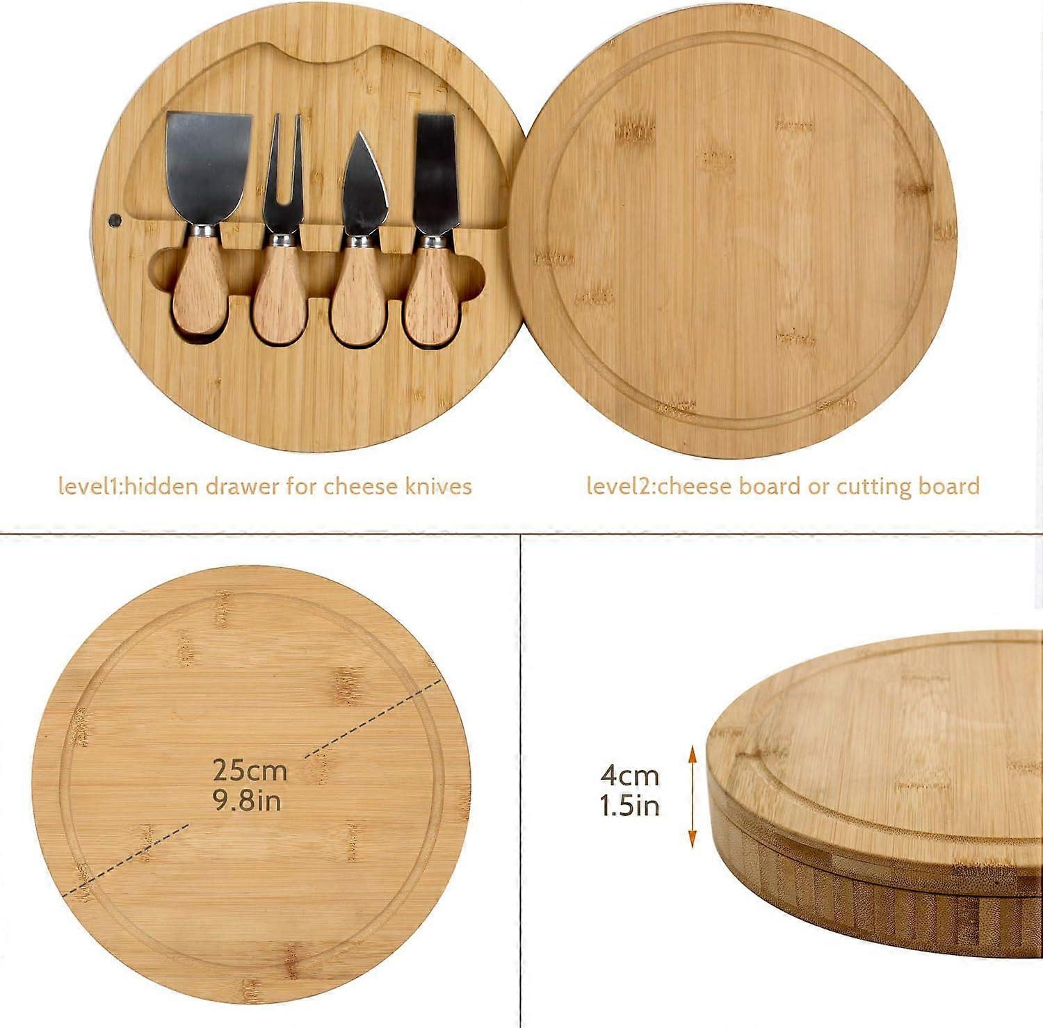 Bamboo cheese board cheese board for cutting fruit and food ideal for ...