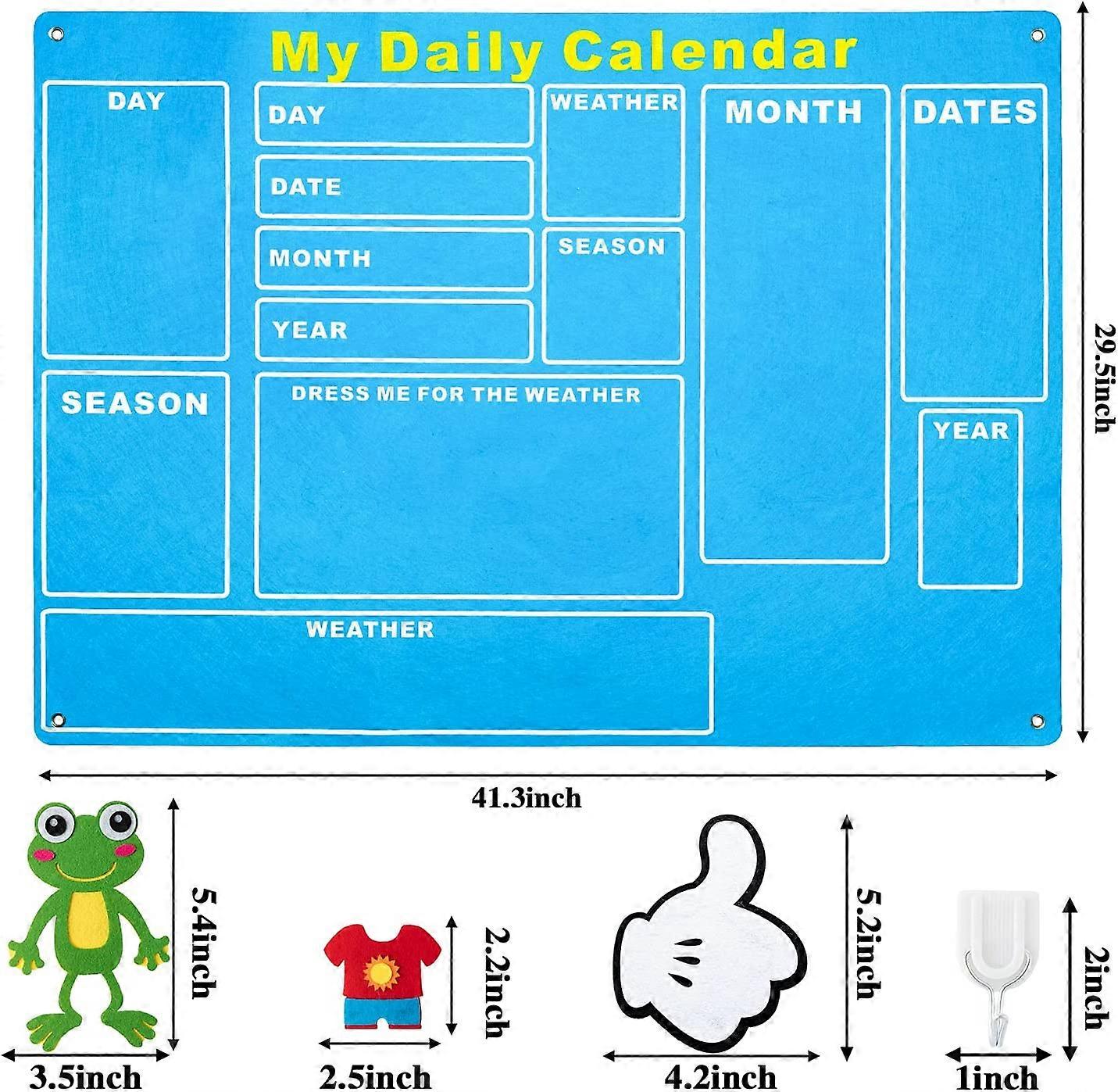 My First Daily Calendar Time Weather Season Chart for Toddlers Early ...