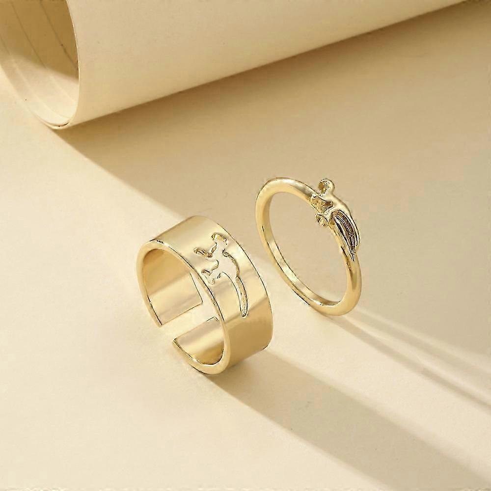 Dinosaur Couple Rings Animal Joints Stackable Rings Adjustable Rings ...