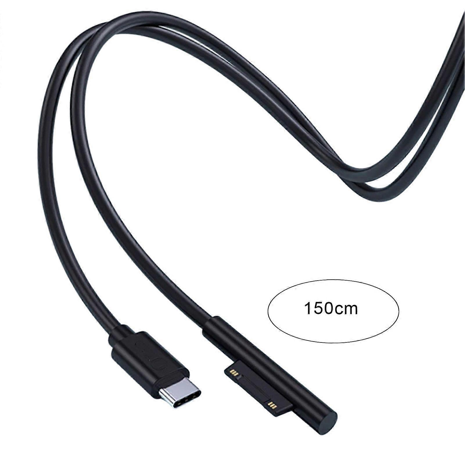 PD Fast Charging Tablet Charger Cable for Surface Pro 7 3 4 5 6 15V/3A Type-C Adapter Cable for ...