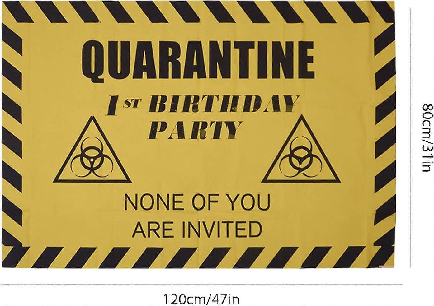 Quarantine Birthday Party Decoration Banner Quarantine 1st Birthday ...