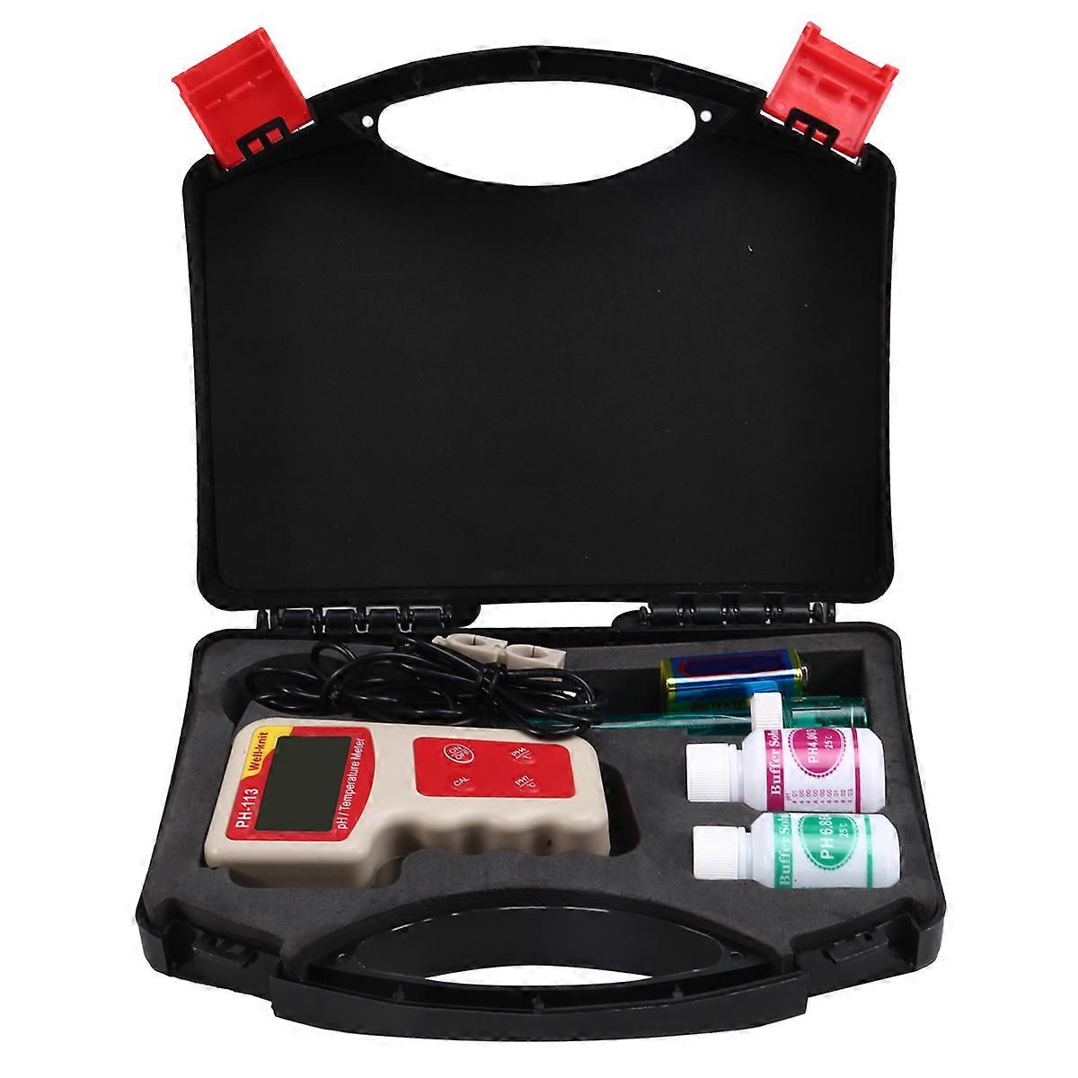 PH-113 Temperature Monitor Ph Meter Automatic Calibration Monitor Portable PH Meter | Fruugo UK